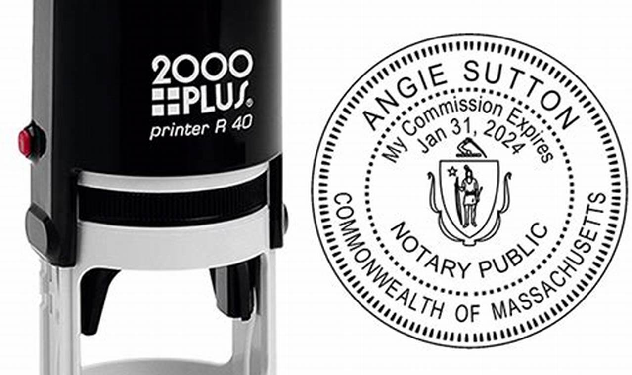 Official Round Notary Stamp Embosser & Seals
