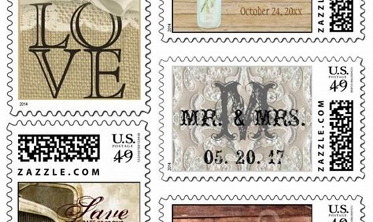Personalized Wedding Postage Stamps & Ideas