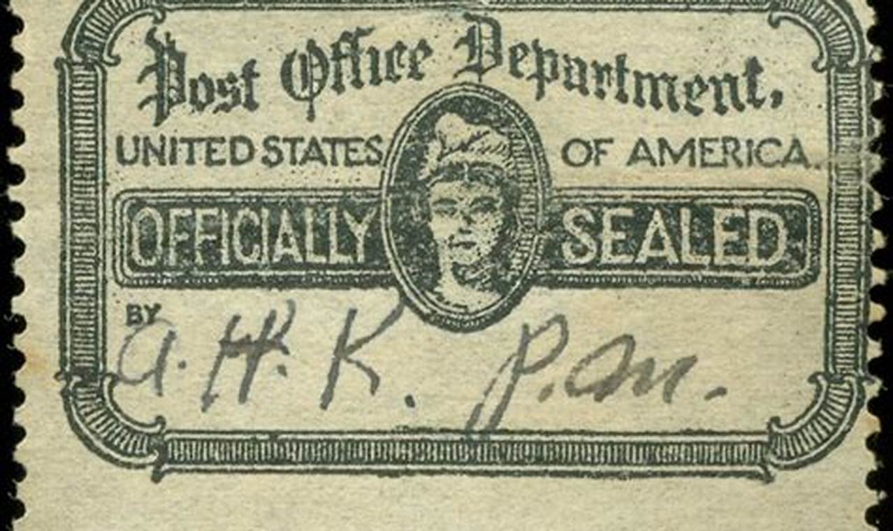 Post Office Department Officially Sealed Stamp