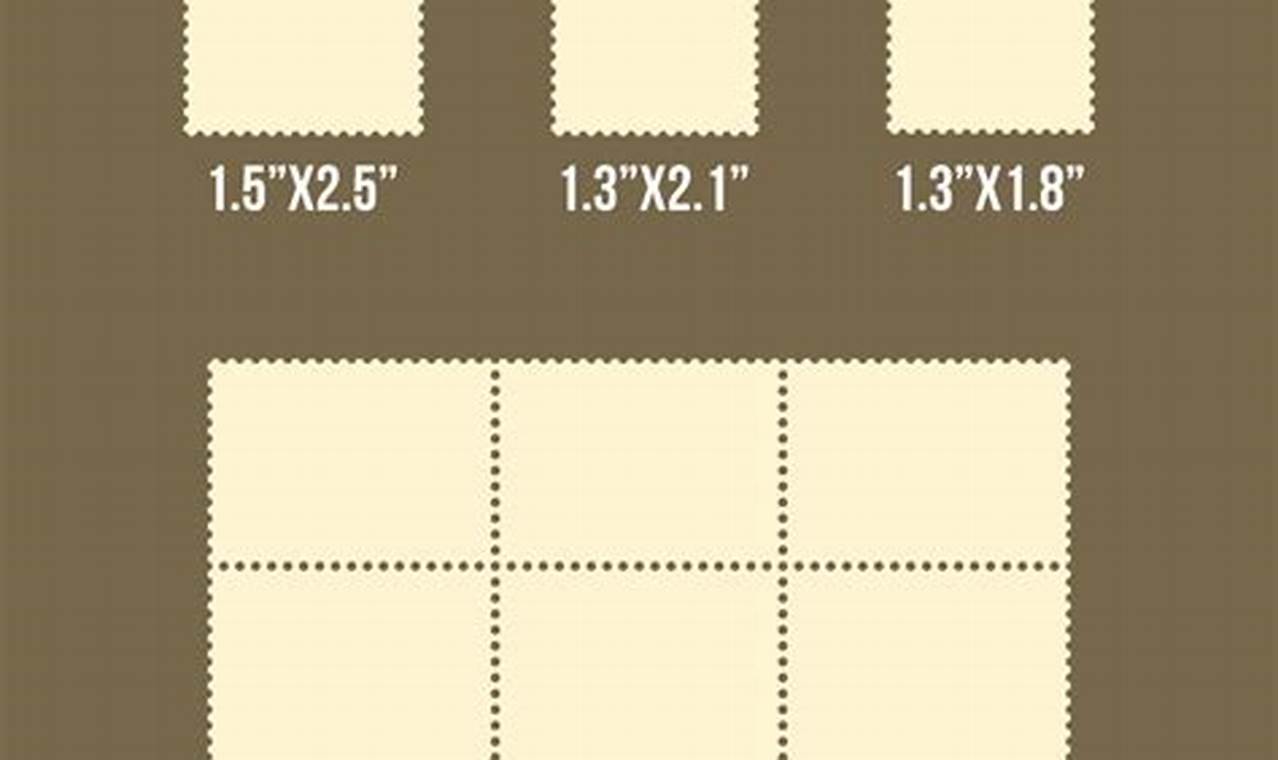 US Postage Stamp Dimensions Guide & Chart