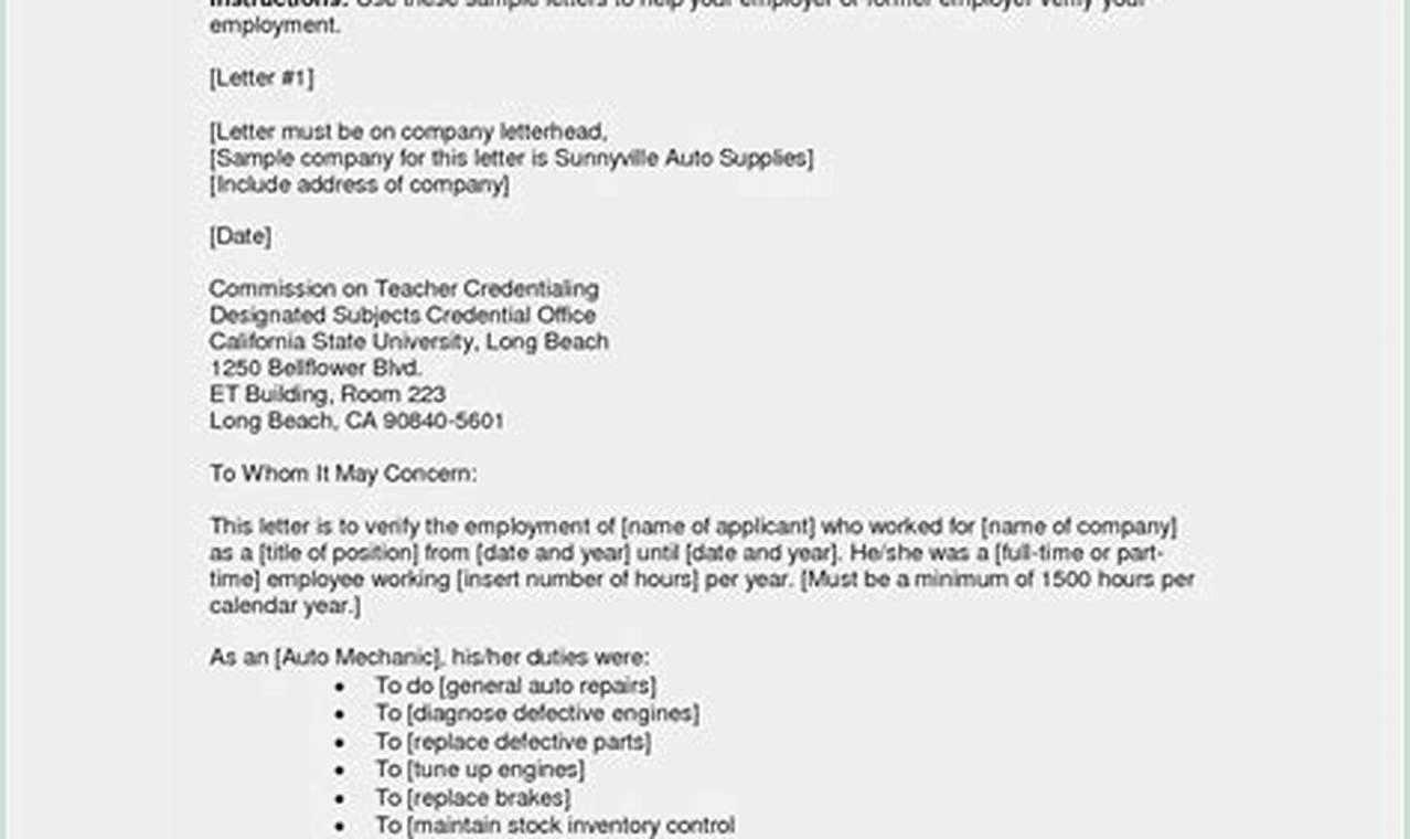 Free Food Stamp Support Letter Sample & Template