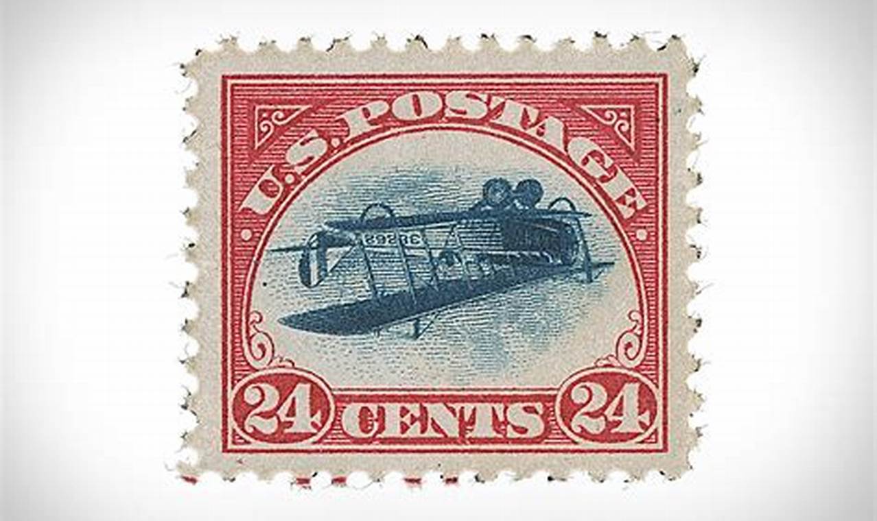 Rare Inverted Jenny Postage Stamp: A Philatelic Gem