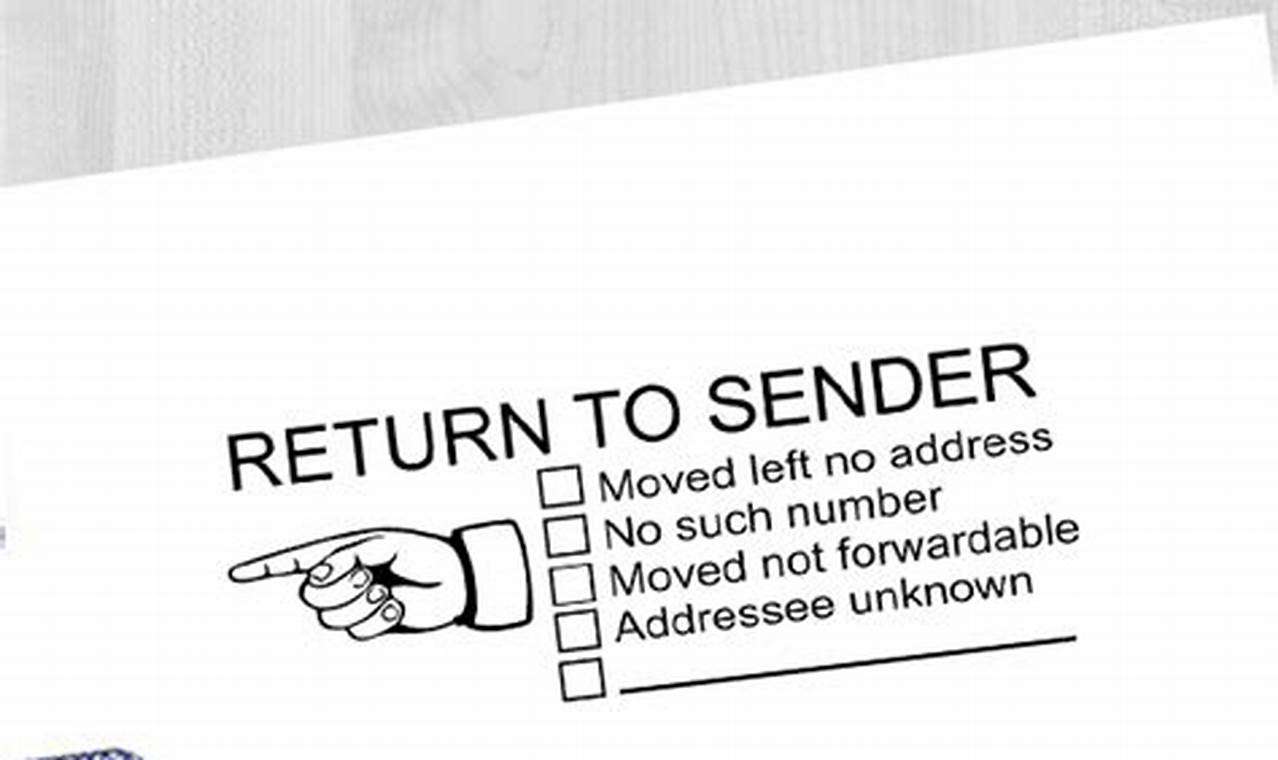 Usps Return To Sender Rubber Stamp