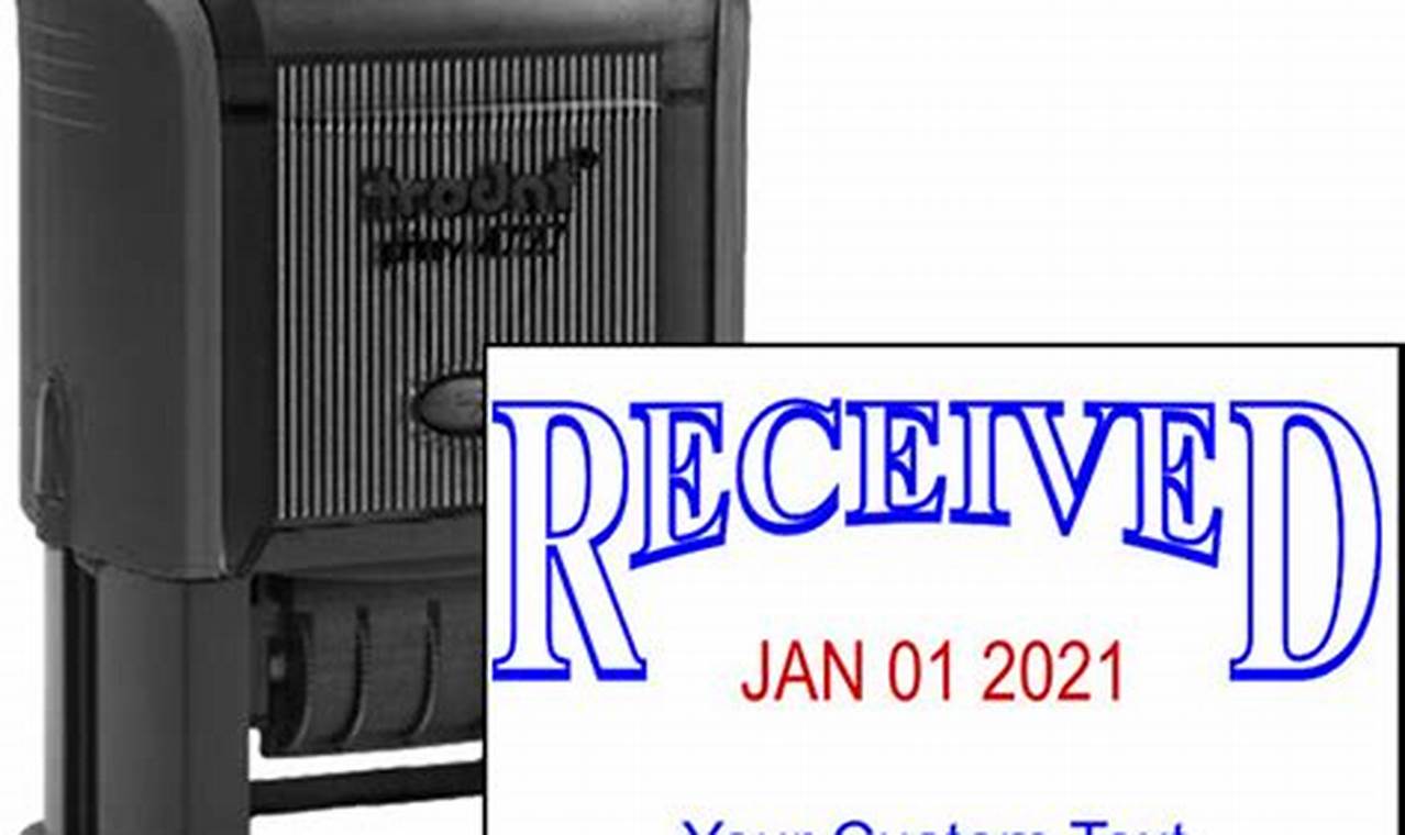 Personalized Received Stamps with Custom Dates
