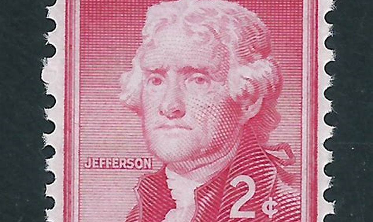 Classic Jefferson 2-Cent US Postage Stamps