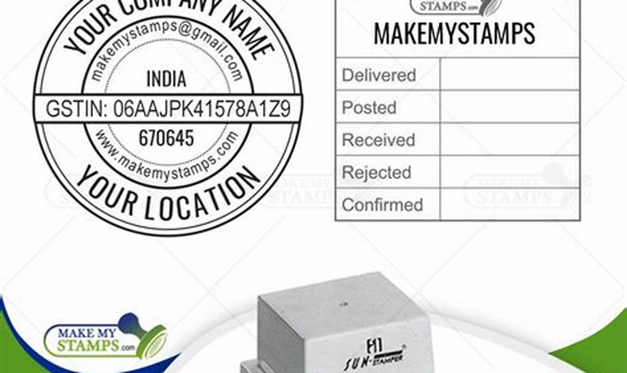 Custom Round Rubber Stamp Maker & Designer