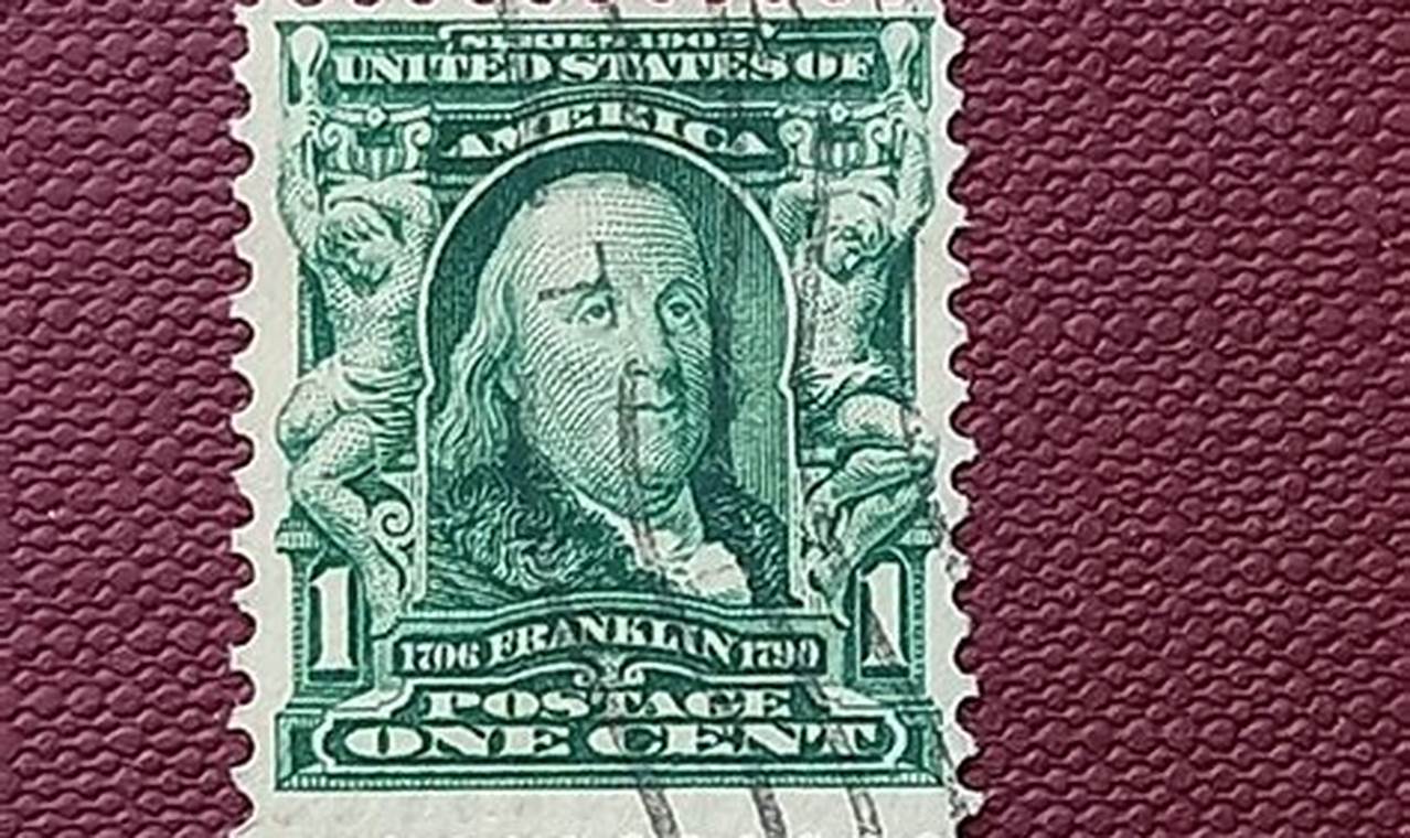 Classic Green Ben Franklin One Cent Stamp Guide