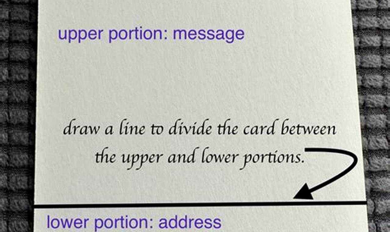 Proper Postcard Address Placement for Fast Delivery