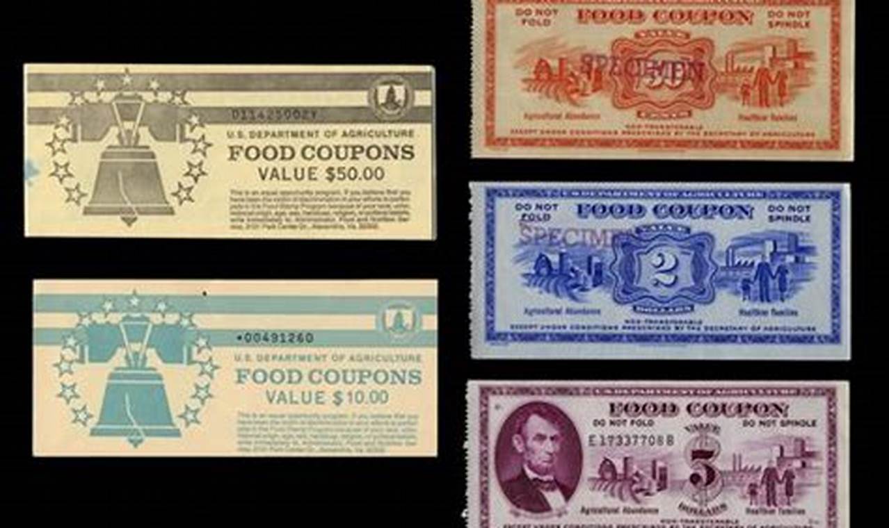 The History of Food Stamp Paper Money Coupons