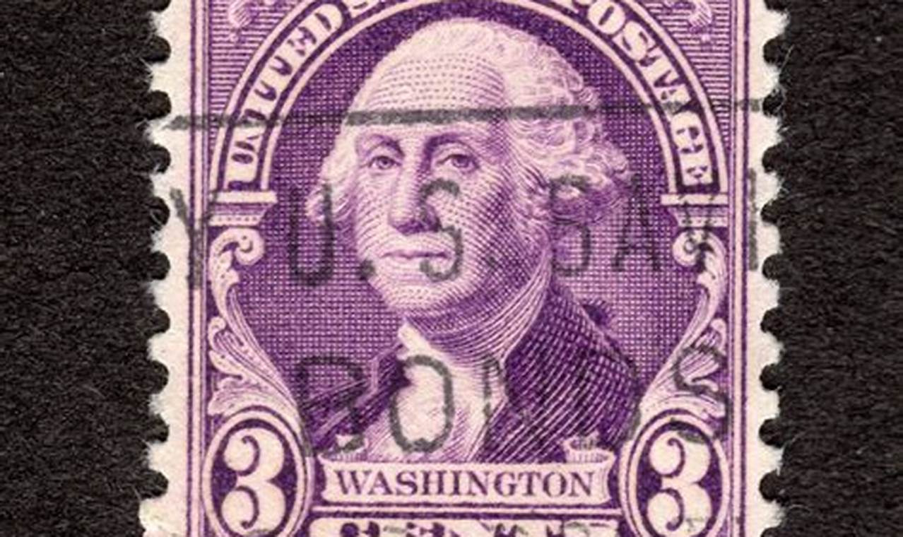 Classic 3 Cent Washington Postage Stamps