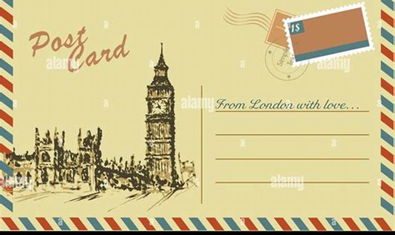 Beautiful Drawing of a Postcard Scene