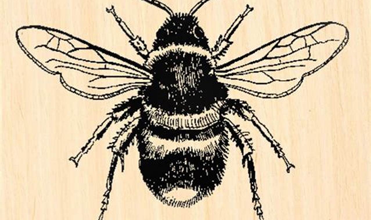 Cute Bumble Bee Rubber Stamps for Crafting