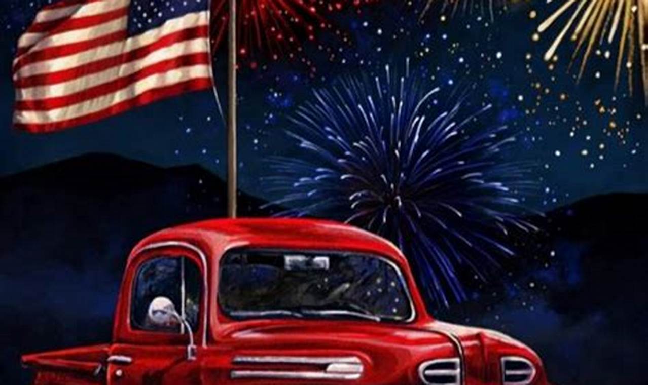 Vintage July Postcard Cars: Classic Charm