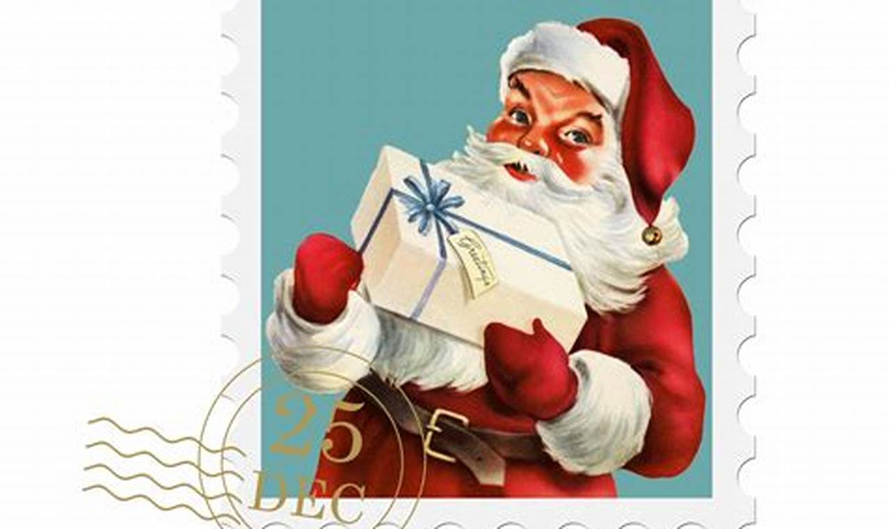 Classic Santa Postage Stamps for Collectors