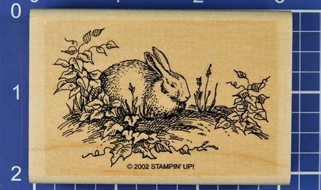 Cute Rabbit Rubber Stamps & Supplies