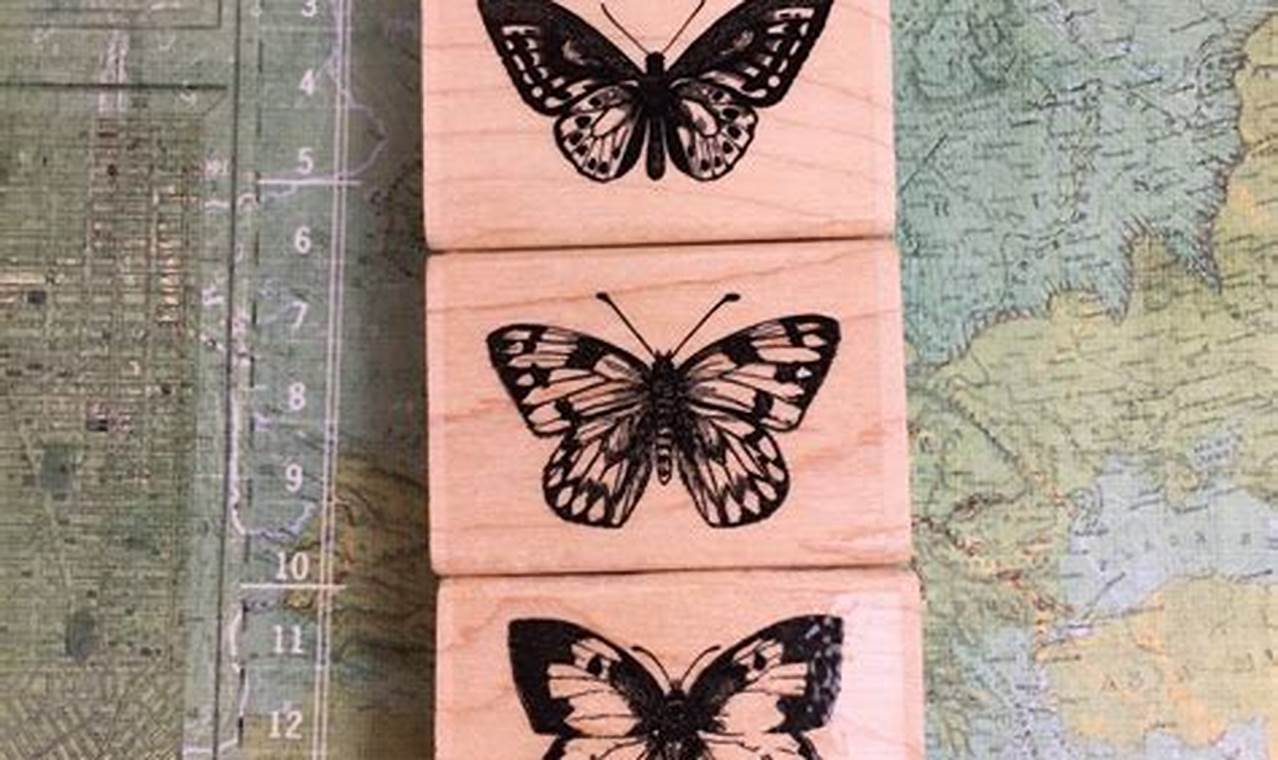 Beautiful Butterfly Rubber Stamps for Crafting