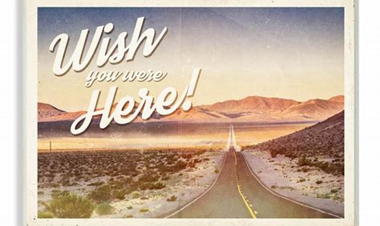 Vintage Postcard Wish You Were Here Moments