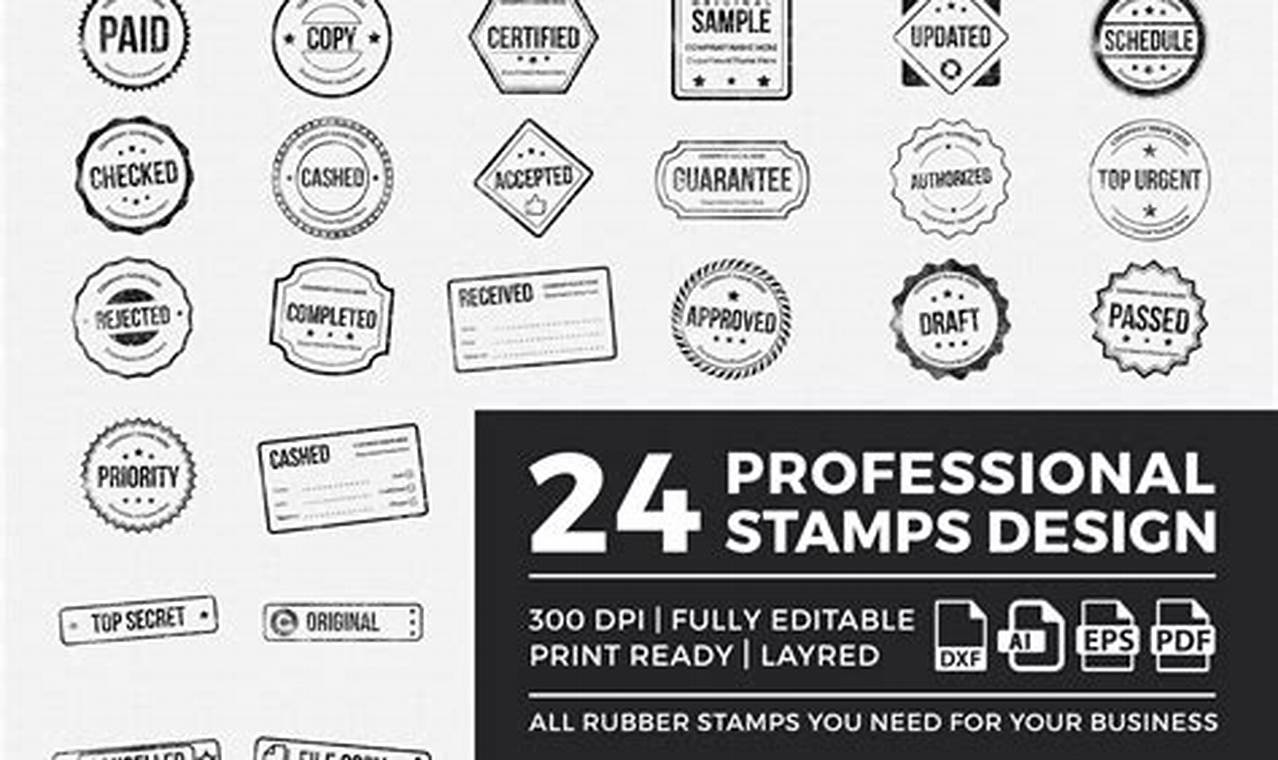 Custom Rubber Stamp Design Templates & Mockups