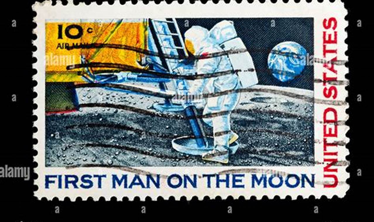 Historic First Man on the Moon 10c Stamp