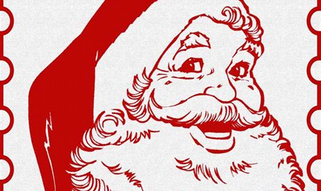 Free Printable Santa Postage Stamps for Christmas