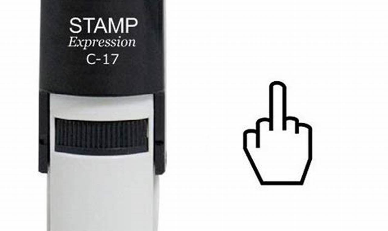 Buy Middle Finger Rubber Stamp Online