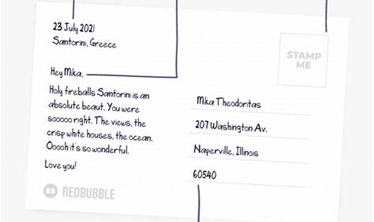 How To Write Address Postcard