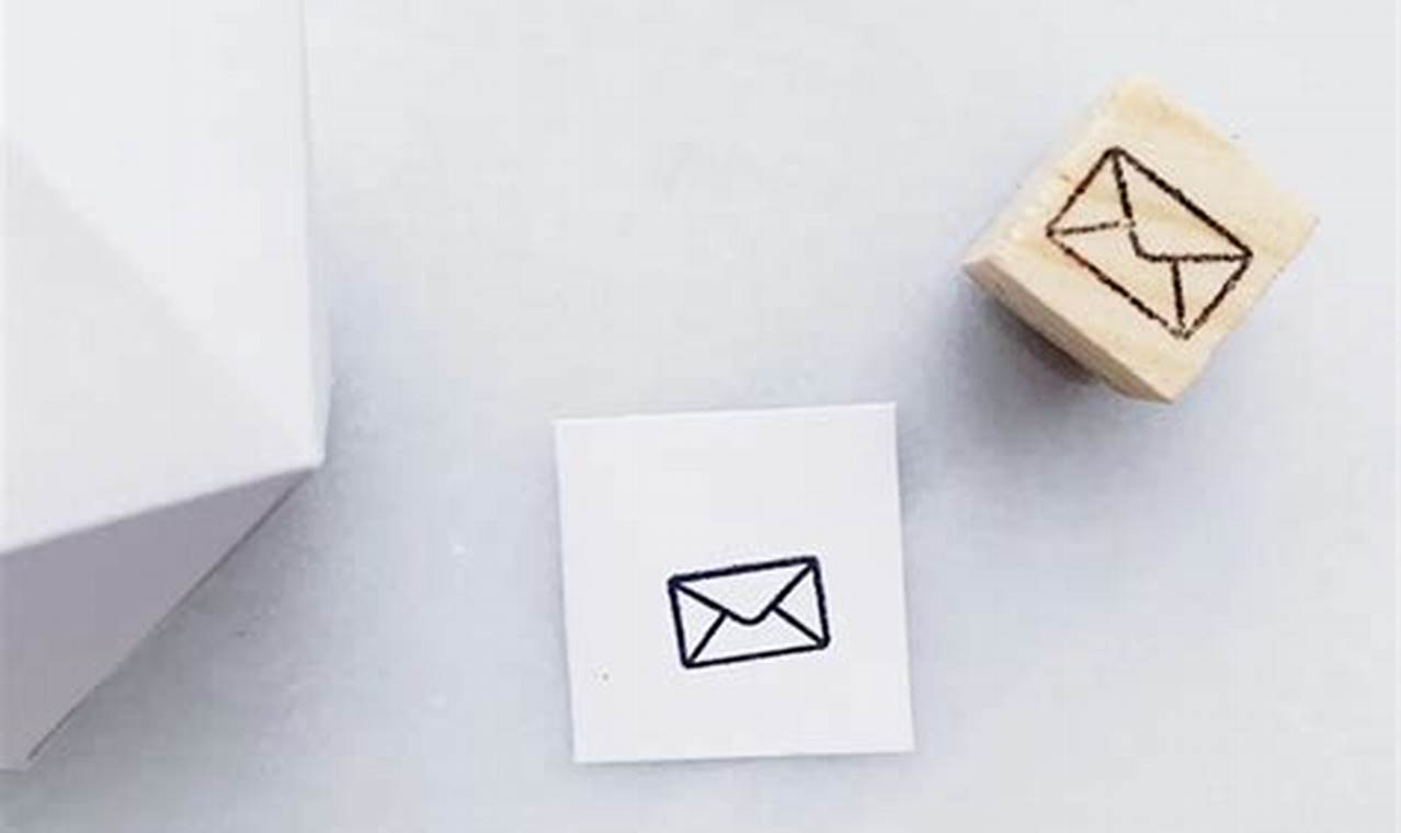 Envelope Rubber Stamp