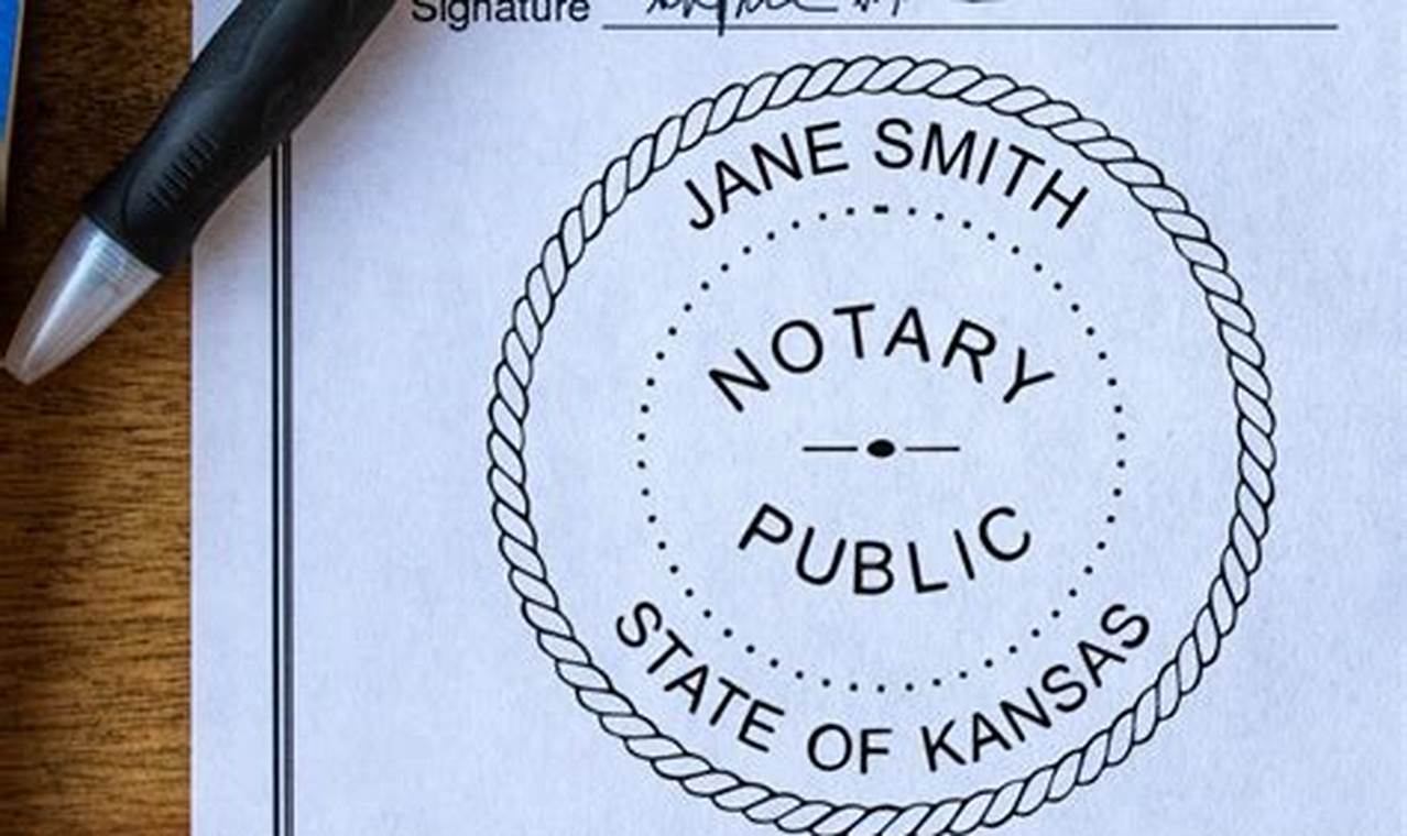 Official Kansas Notary Stamp: Embossers & Seals