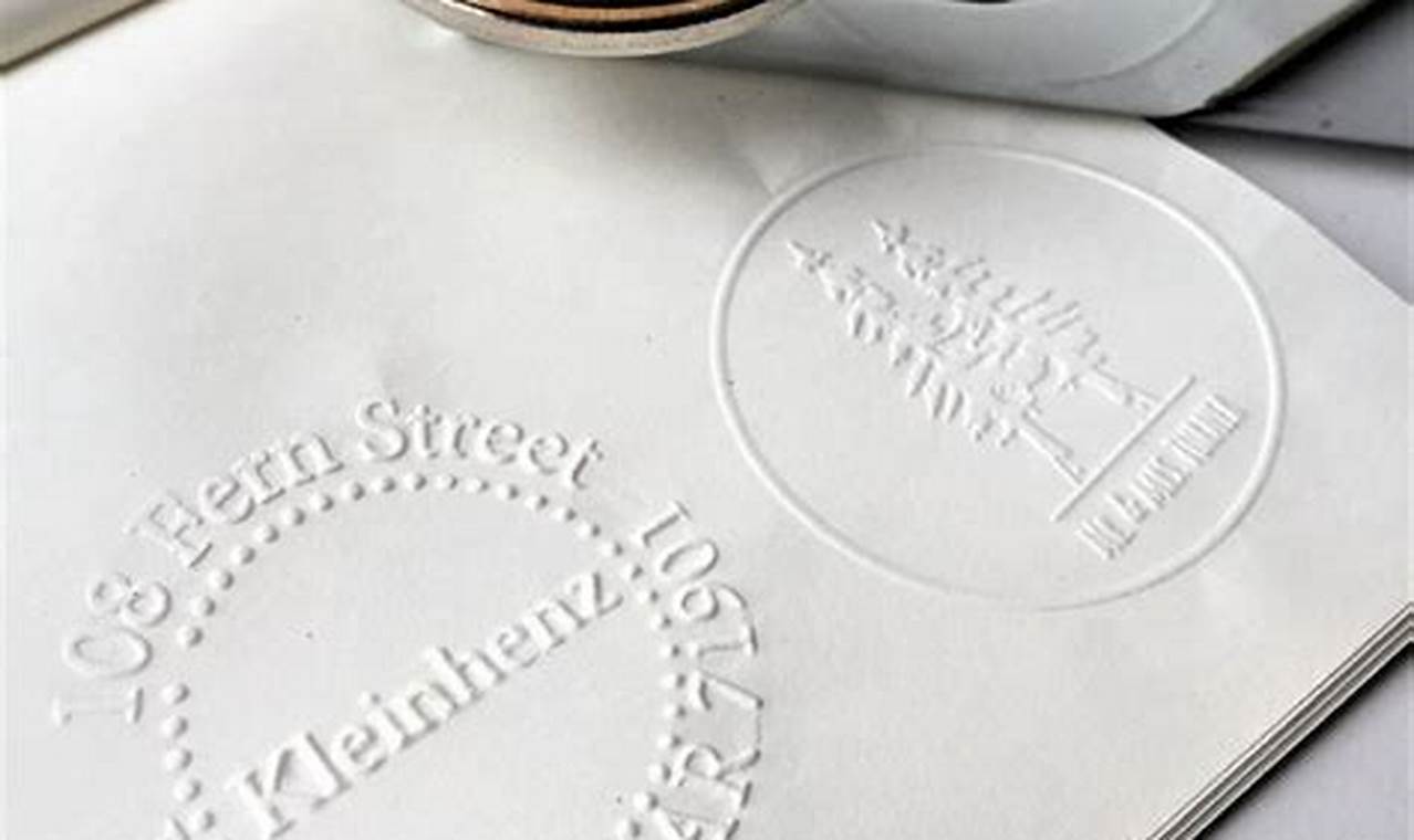 Personalized Custom Paper Embossing Stamps & Seals