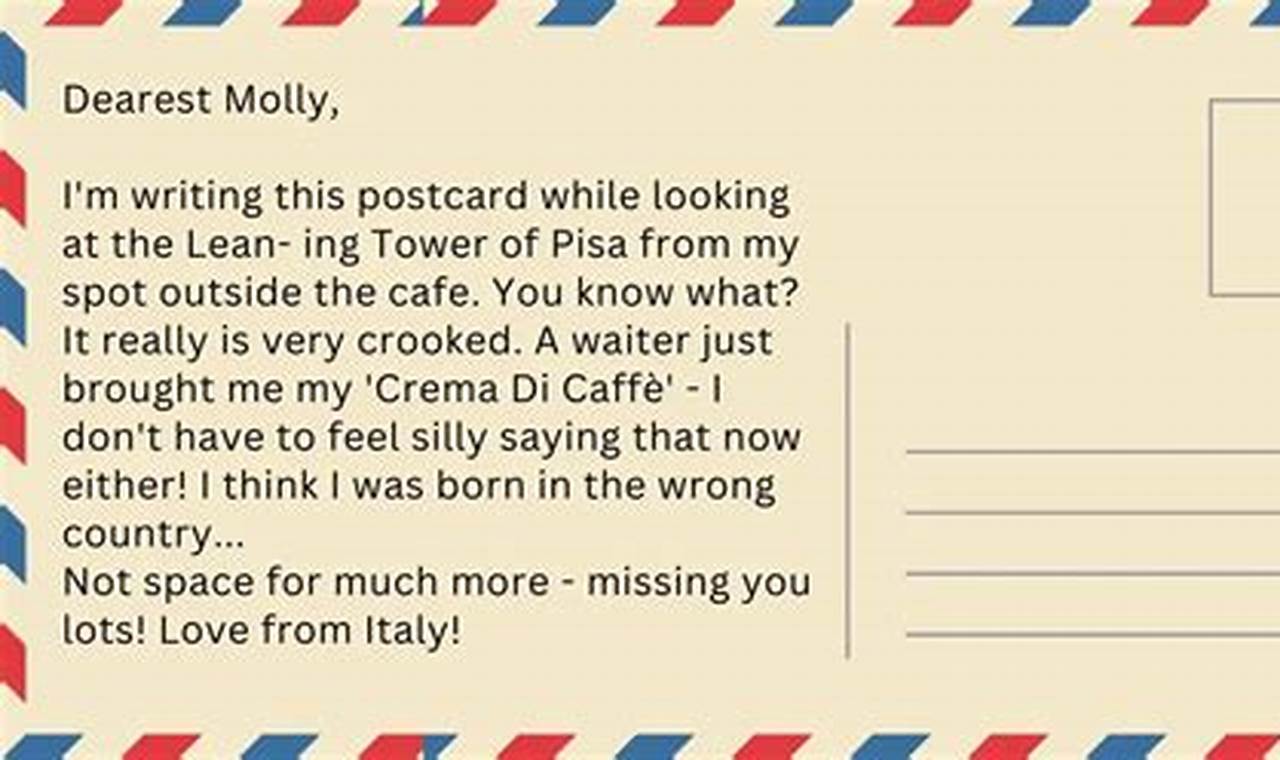 Perfect Postcard Writing Examples & Templates
