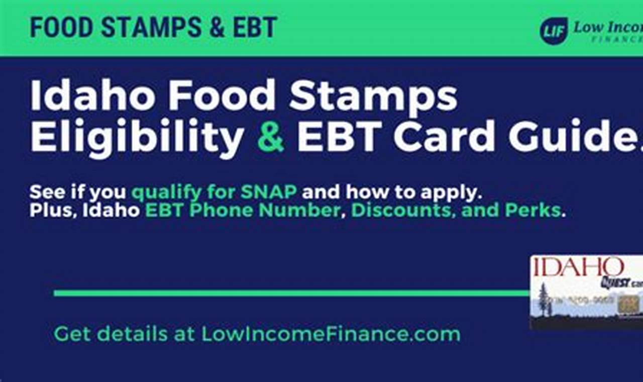 Idaho Food Stamp Card Balance