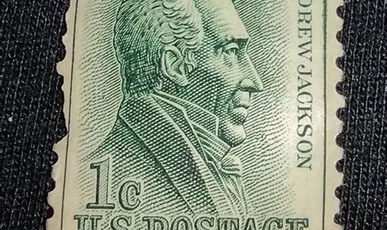 Classic 1 Cent US Postage Stamp: Andrew Jackson