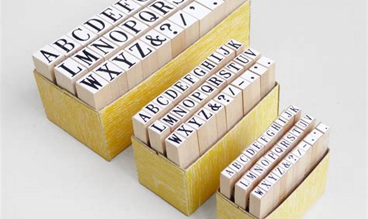 Custom Rubber Stamp Letters & Kits