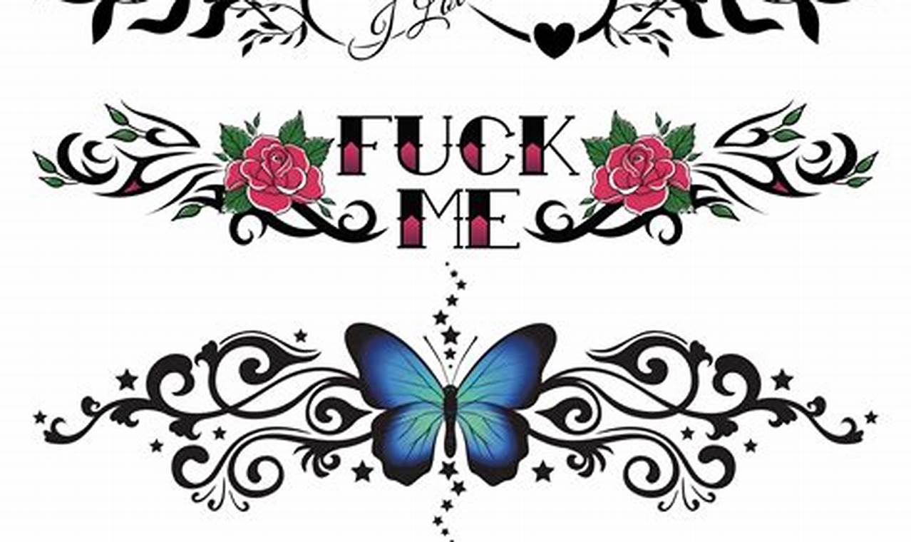 Flaunt Temporary Tramp Stamp Tattoos