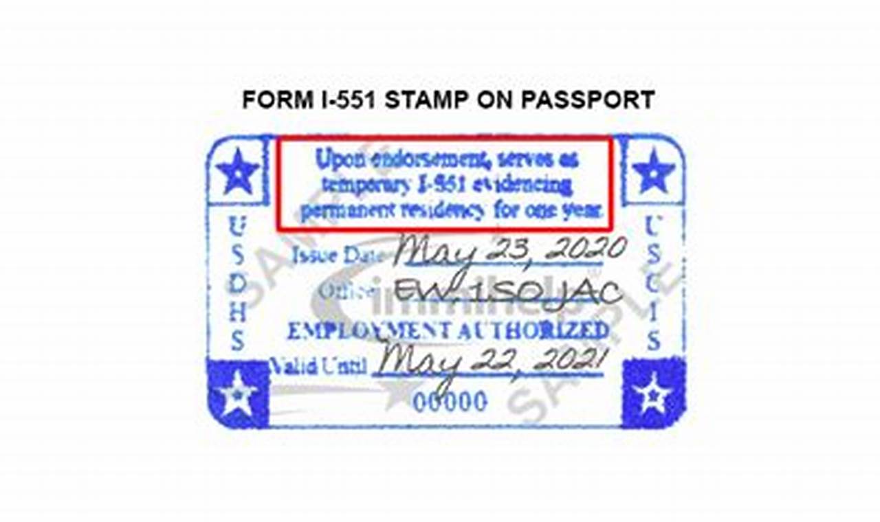 Guide to Foreign Passport I-551 Stamp Validity