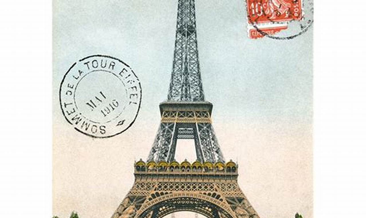 Vintage Eiffel Tower Postcards: Paris Memories