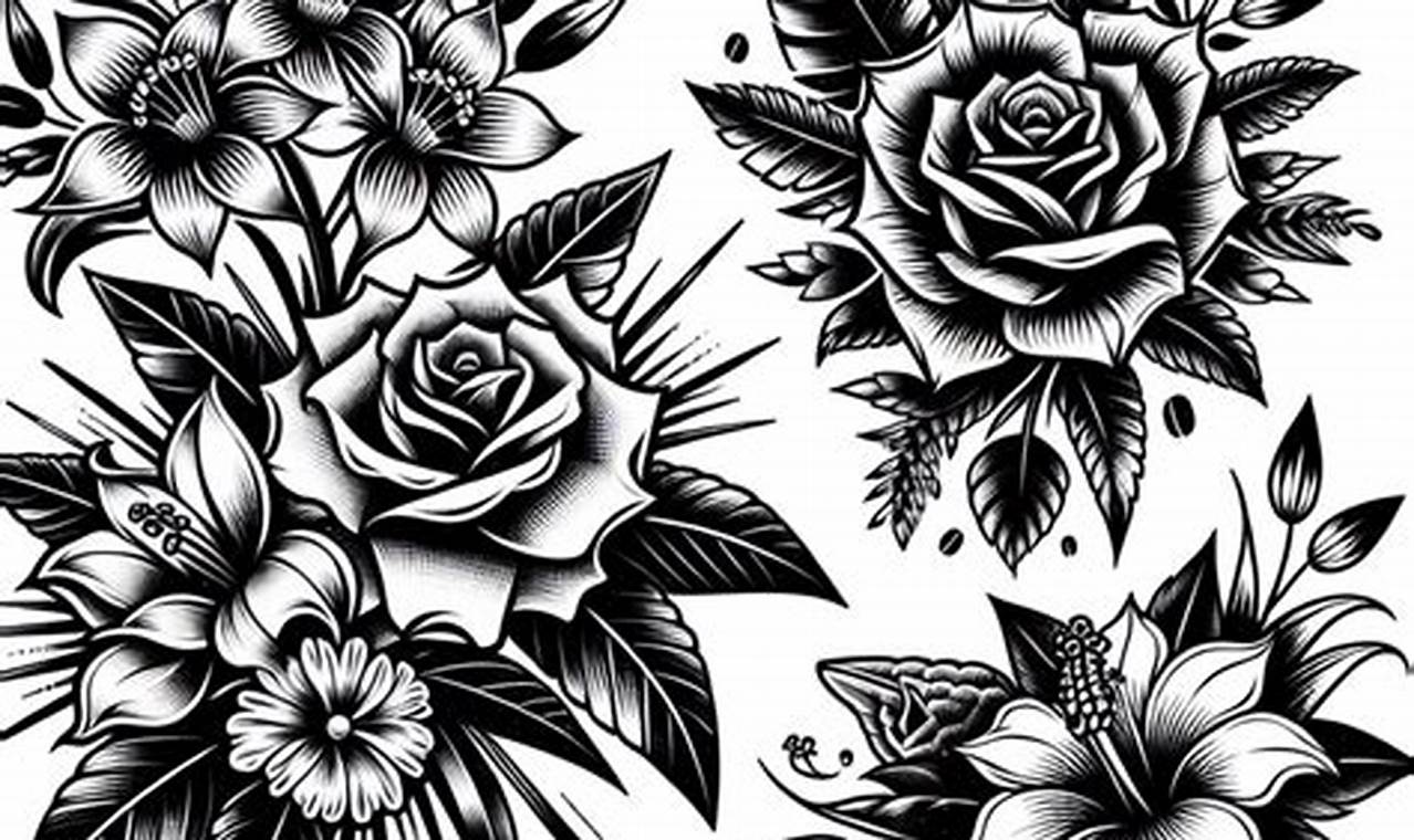 Beautiful Flower Tramp Stamp Tattoo Designs