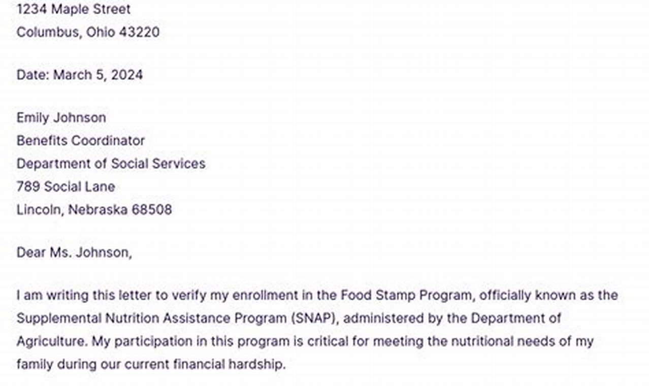 Write a Winning Food Stamp Letter: Guide & Tips