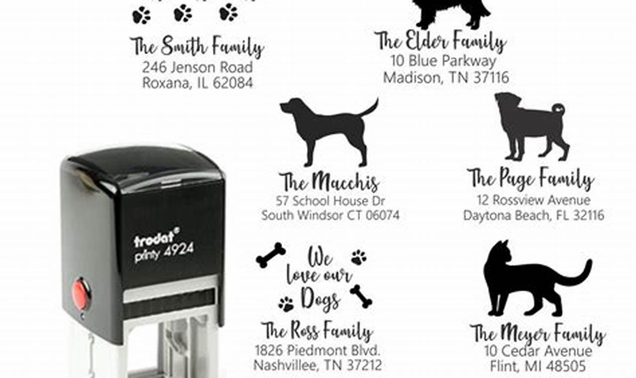 Personalized Custom Dog Stamps & Seals