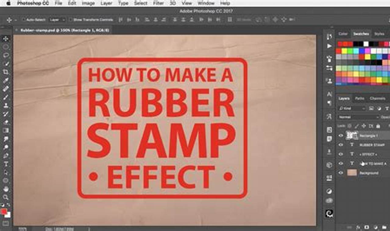 Create a Rubber Stamp Effect in Photoshop