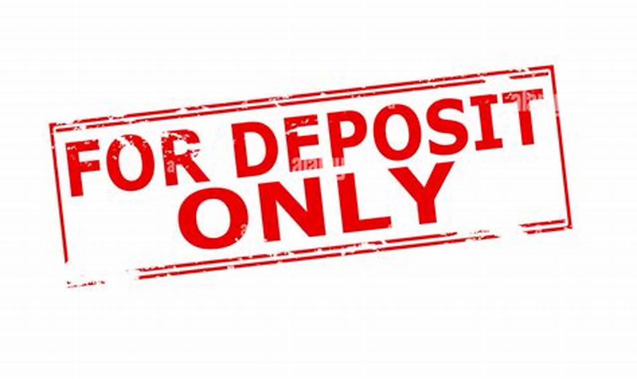 Secure Deposit Stamp: For Deposit Only | Bank-Approved