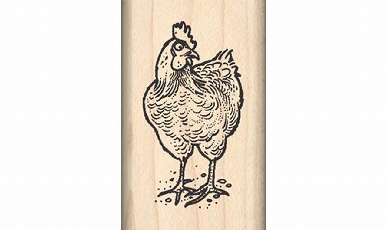 Farm Fresh Chicken Rubber Stamp Designs