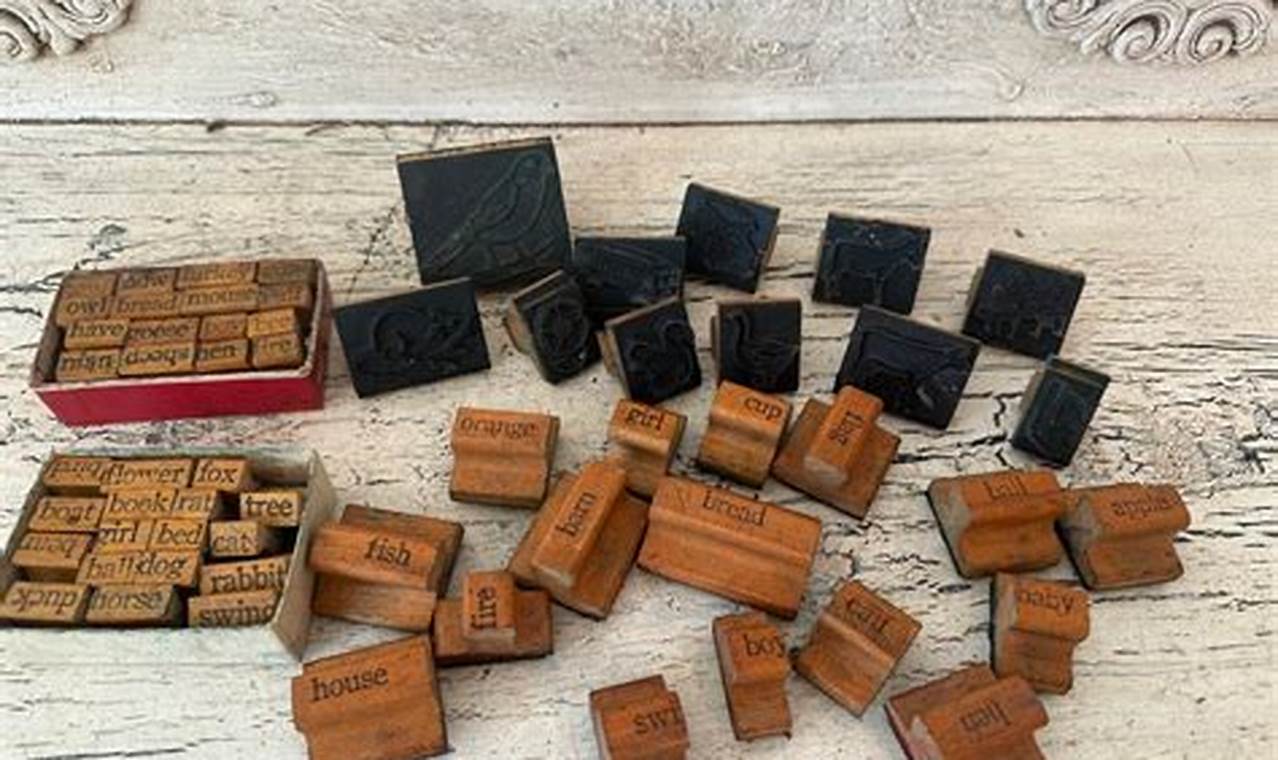 Vintage & Antique Rubber Stamp Sets for Collectors