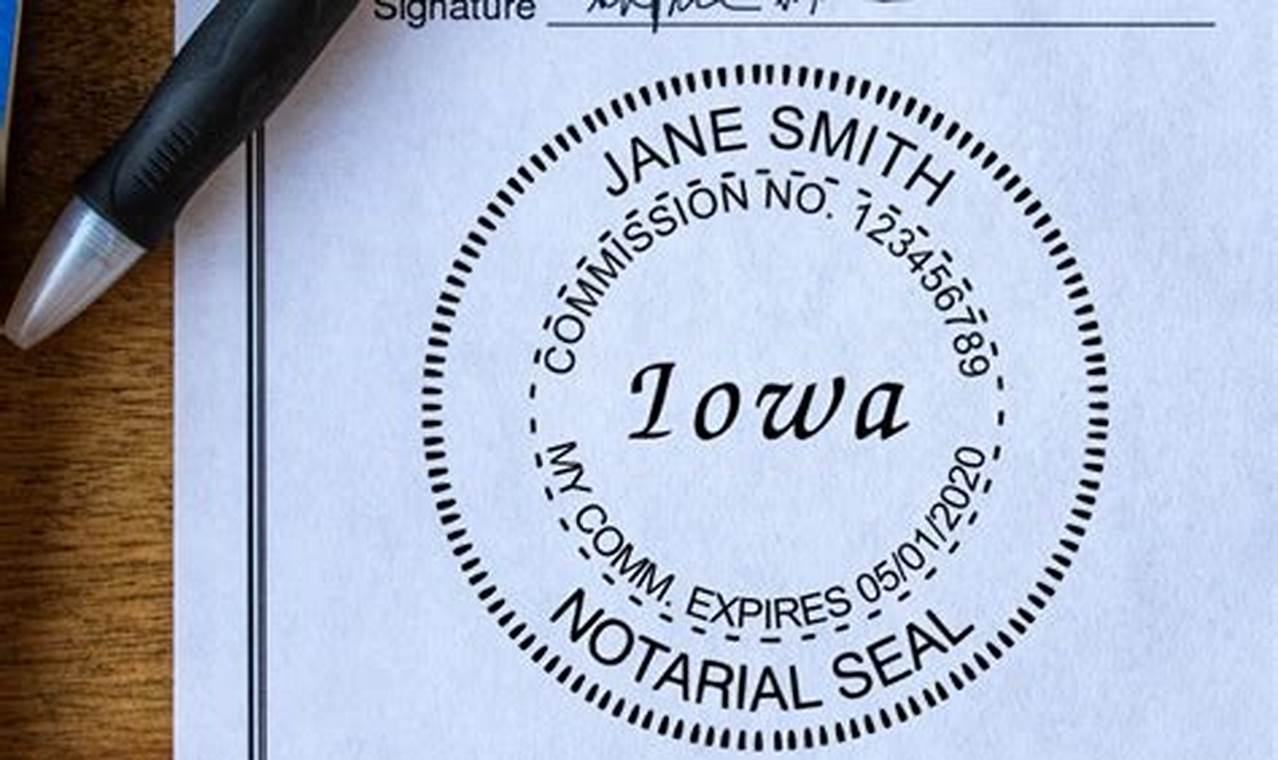 Iowa Notary Stamp Requirements & FAQs