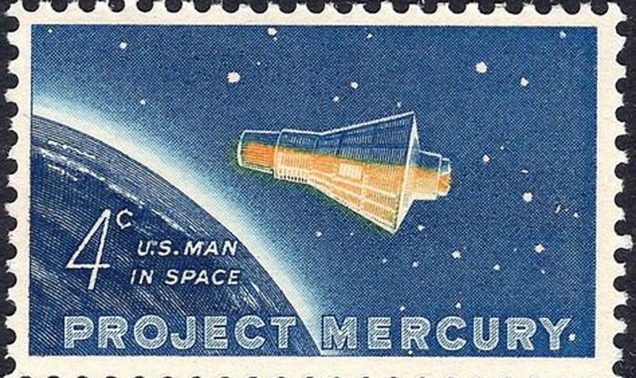 Historic Project Mercury Postage Stamp & First Day Cover