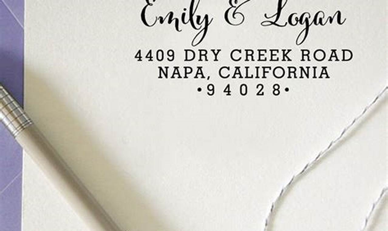 Personalized Wedding Return Address Stamps & Ideas