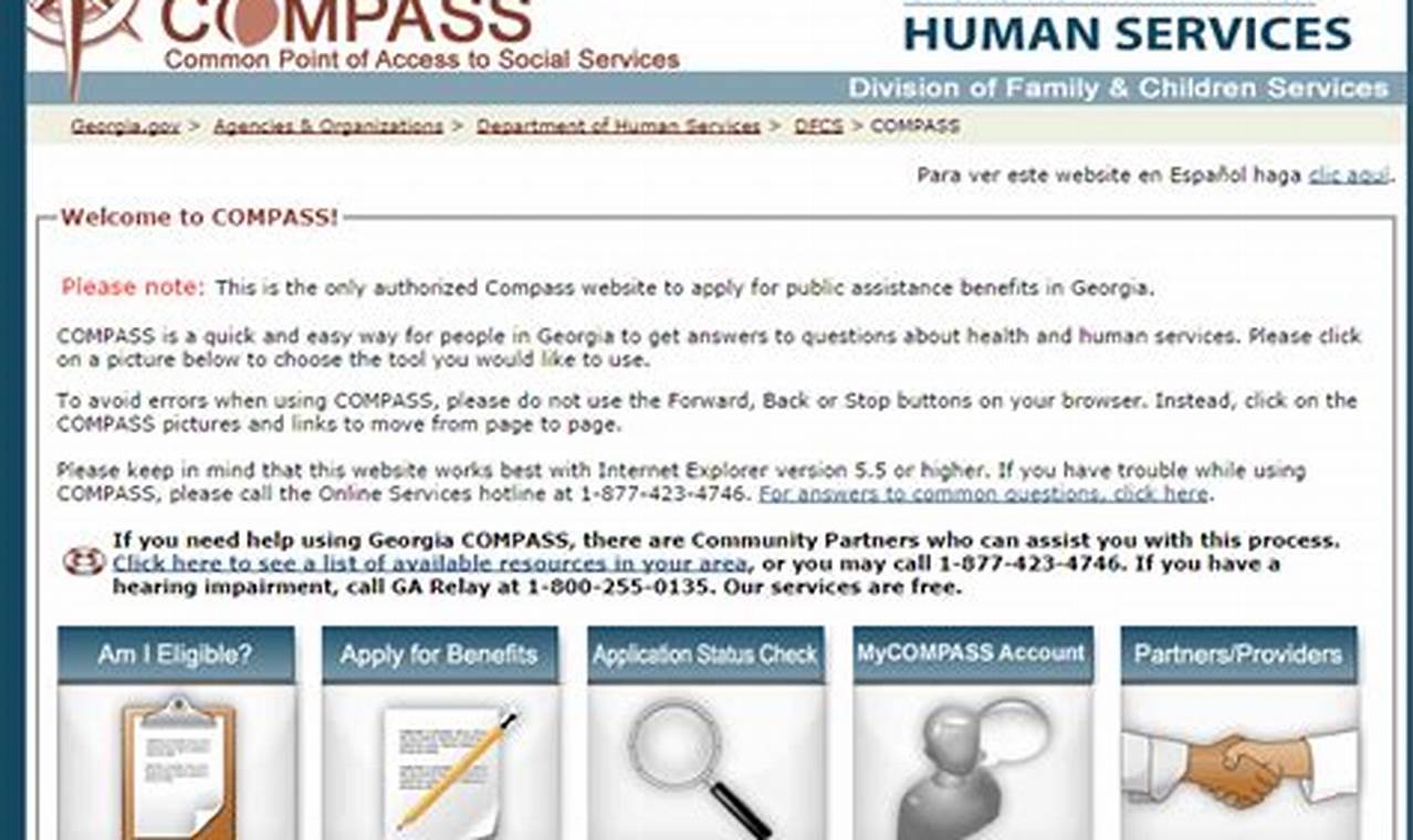 Compass Ga Gov Com Food Stamp