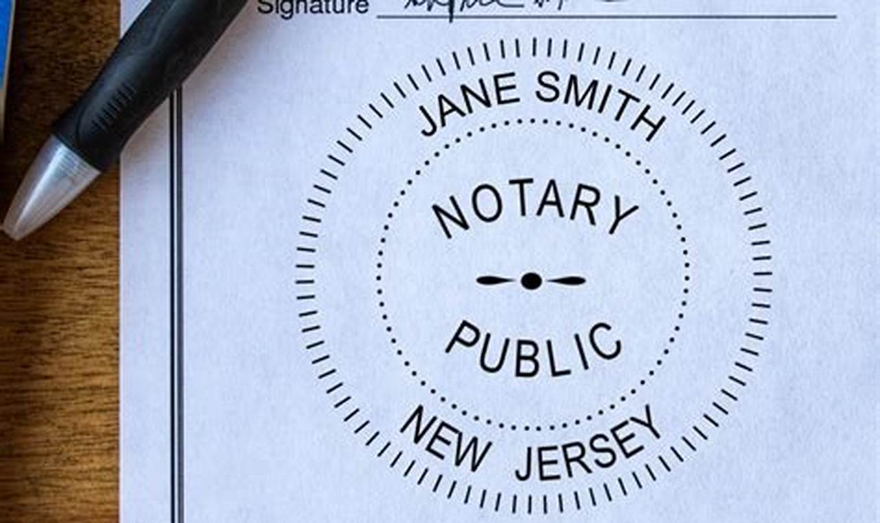 New Jersey Notary Stamp Requirements