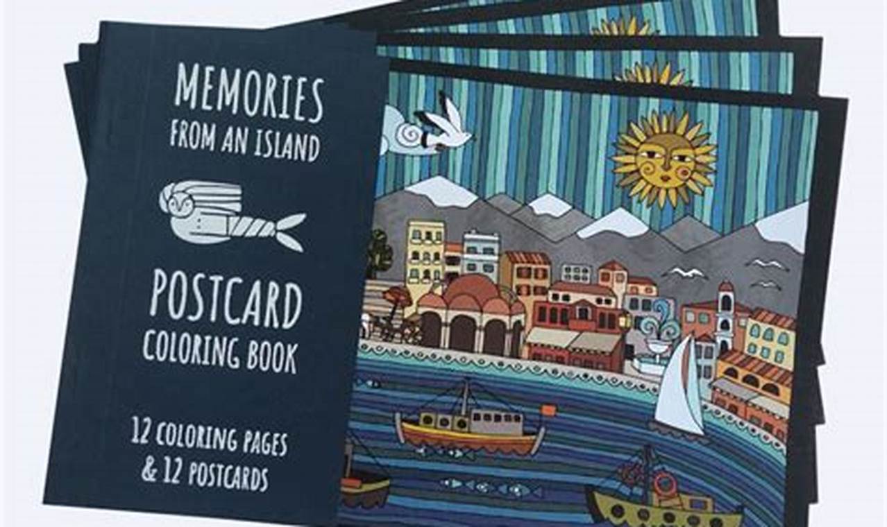 Beautiful Postcard Coloring Books for Adults & Kids