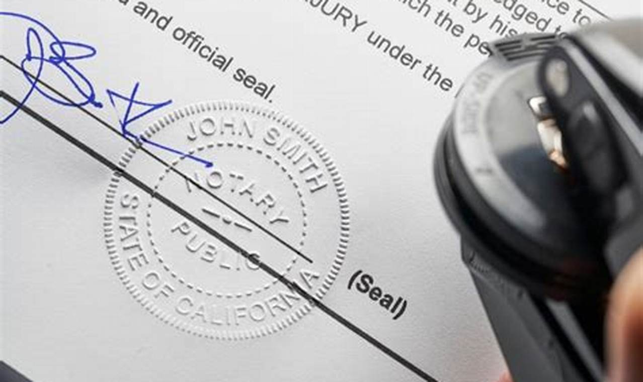 Where Does A Notary Stamp Go